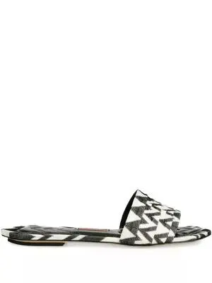 Missoni Zigzag-print Slides - Black