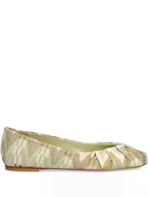 Missoni Pleated Front Ballerinas