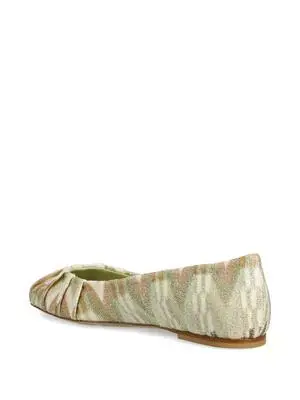 Missoni Pleated Front Ballerinas