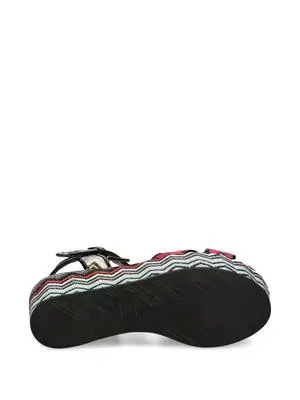 Missoni 85mm Zigzag-patterned Platform Sandals - Black