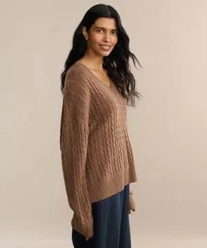 Jenni Kayne Nell V-neck Sweater - Brown