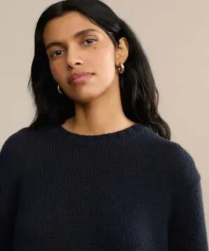 Jenni Kayne Cashmere Amelia Crewneck Top - Navy