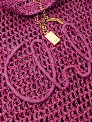 Chloé Raffia Tote - Pink