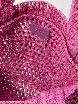 Chloé Raffia Tote - Pink