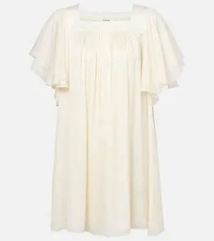 Chloé Ro33 Silk Minidress - White