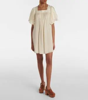 Chloé Ro33 Silk Minidress - White