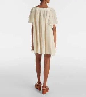 Chloé Ro33 Silk Minidress - White