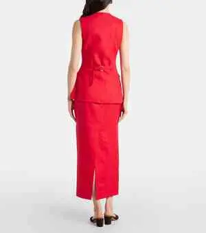 Posse Matilda Linen Vest - Red