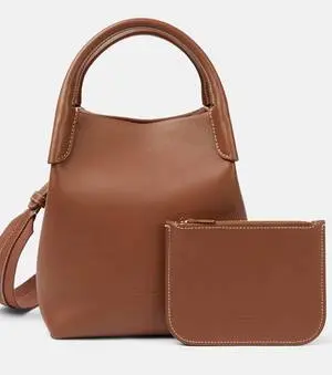 Loro Piana Bale Small Leather Tote Bag - Brown