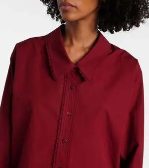Gucci Lace-trimmed Cotton Poplin Shirt
