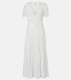 Posse Paloma Polka-dot Maxi Dress - Blue
