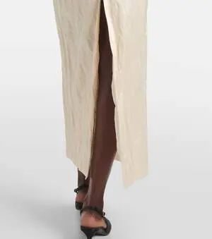 Magda Butrym Floral-appliqué Bustier Dress - White