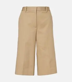 NILI LOTAN Erza Cotton Shorts - Beige