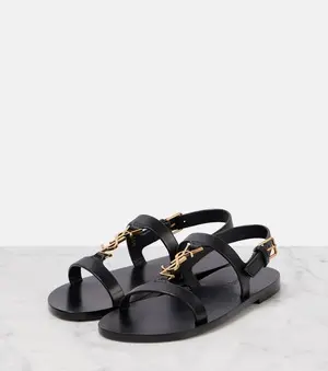 Saint Laurent Cassandra Leather Sandals