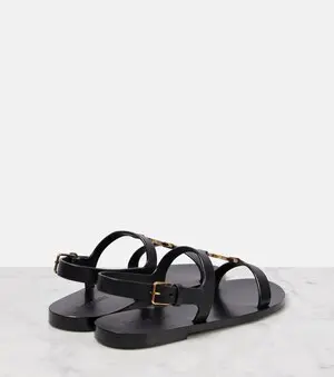 Saint Laurent Cassandra Leather Sandals