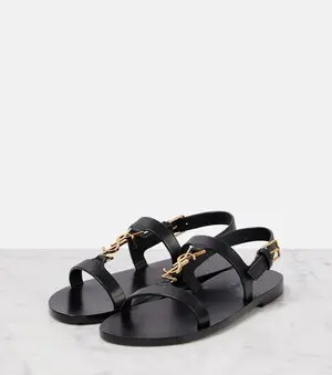 Saint Laurent Cassandra Leather Sandals
