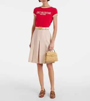 Valentino Garavani Vsling Mini Raffia-effect Tote Bag