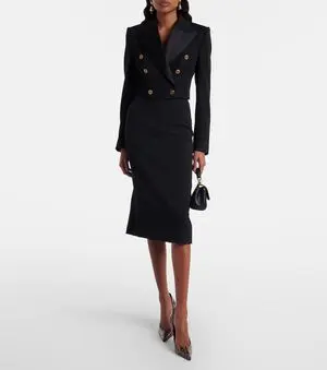 Dolce & Gabbana Cropped Wool-blend Jacket