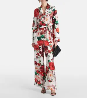 Dolce & Gabbana Floral Silk Satin Shirt - Multicoloured