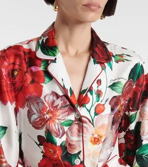 Dolce & Gabbana Floral Silk Satin Shirt - Multicoloured