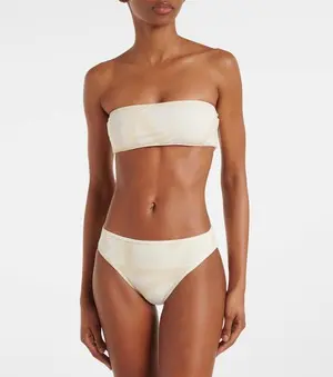 TOTEME Monogram Bikini Bottoms - White