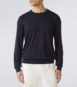 Zegna Casheta Cashmere And Silk Sweater - Blue