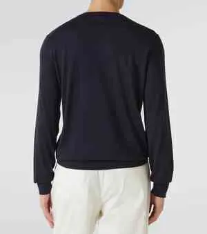 Zegna Casheta Cashmere And Silk Sweater - Blue