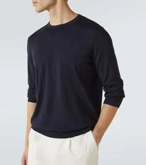 Zegna Casheta Cashmere And Silk Sweater - Blue