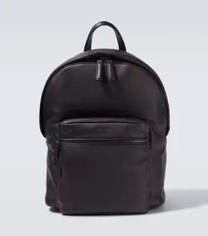 Zegna Leather Backpack - Brown
