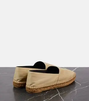 Saint Laurent Cassandre Cotton Gabardine Espadrilles - Beige