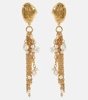 Chloé Shells Dangle Earrings - Gold