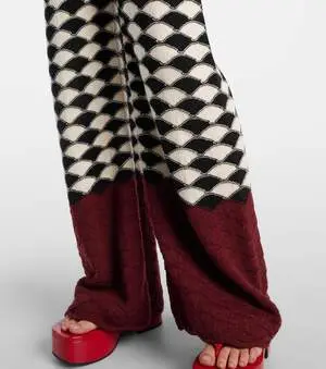 La DoubleJ Lounge Wide-leg Wool Pants - Multicoloured