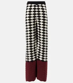 La DoubleJ Lounge Wide-leg Wool Pants - Multicoloured