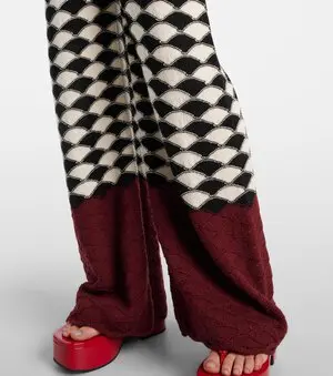La DoubleJ Lounge Wide-leg Wool Pants - Multicoloured