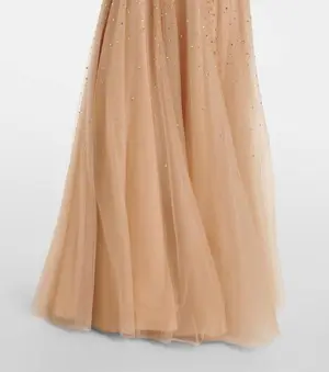Jenny Packham Shayla Embellished Tulle Gown - Beige