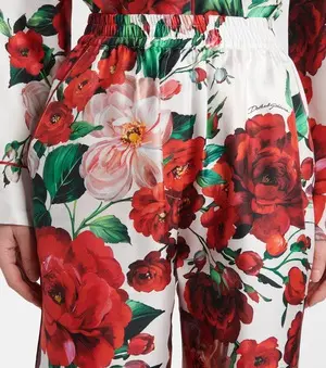 Dolce & Gabbana Floral Wide-leg Pants