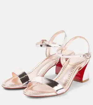 CHRISTIAN LOUBOUTIN Miss Jane 55 Leather Sandals - Pink
