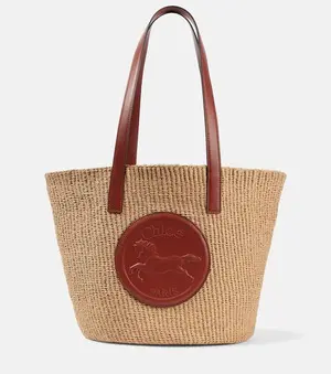 Chloé Horse Medal Large Basket Bag - Brown