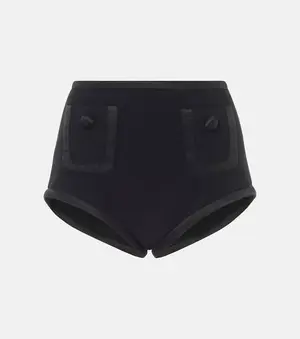 Dolce & Gabbana High-rise Wool And Silk Shorts