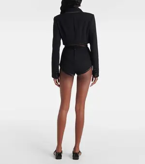 Dolce & Gabbana High-rise Wool And Silk Shorts
