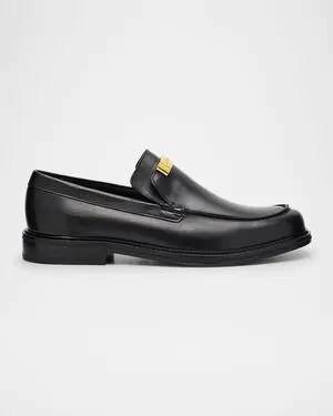 Moschino Moschino Calfskin Leather Loafers - Black