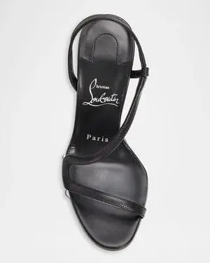 CHRISTIAN LOUBOUTIN 150mm Rosalie Platform Slingback Sandals - Black/lin
