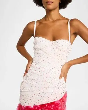 DES_PHEMMES Sleeveless Ruched Mini Dress