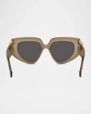 Loewe Loewe Anagram LW40154U Sunglasses Sand/smoke