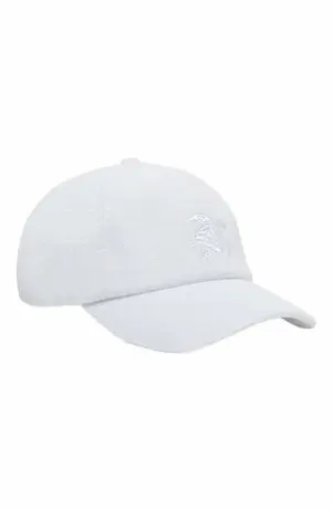 Vilebrequin Vilebrequin Terry Cloth Baseball Cap With Embroidered Turtle Logo Blanc