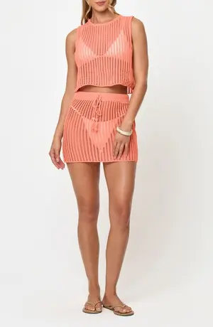 L*Space Sander Open Stitch Cover-up Tank - Fresh Squeezed