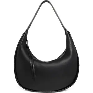 AIMEE Mercer Leather Hobo Bag - Black