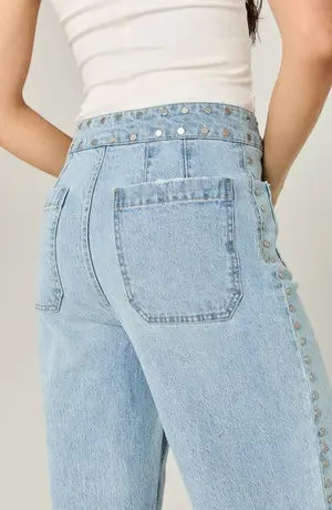 UNPUBLISHED Gemma Vip Cropped Wide-leg Jeans