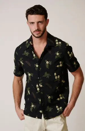 LEISURE LAB Jaco Button Up - Midnight