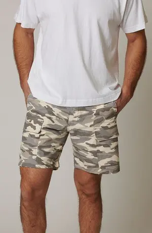 LEISURE LAB Ripstop Cargo Camo Shorts - Arctic